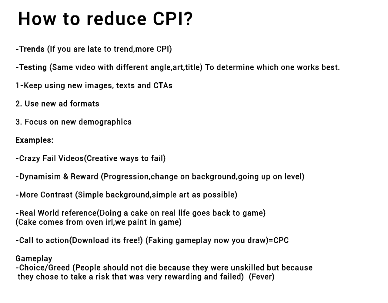 How to reduce CPI? – Resources